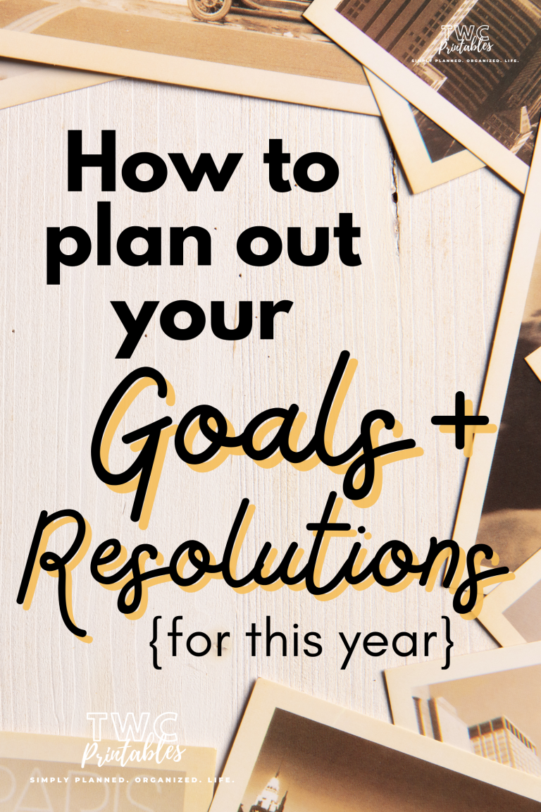 How to plan out your goals + resolutions for this year! – TWCprintables